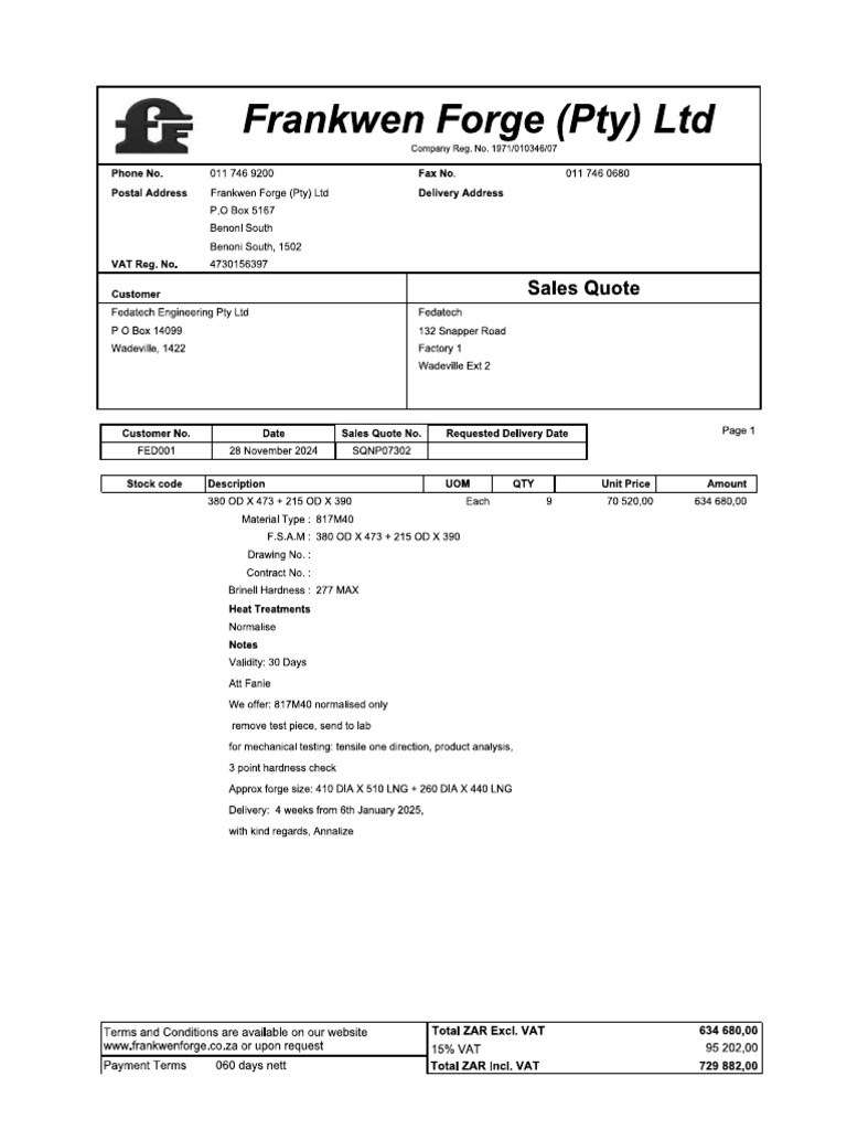 SQNP 7302 Fedatech | PDF