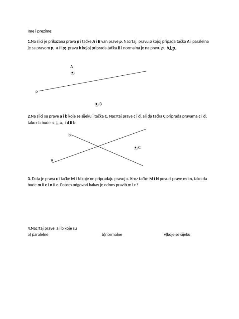 Paralelne I Normalne Prave | PDF