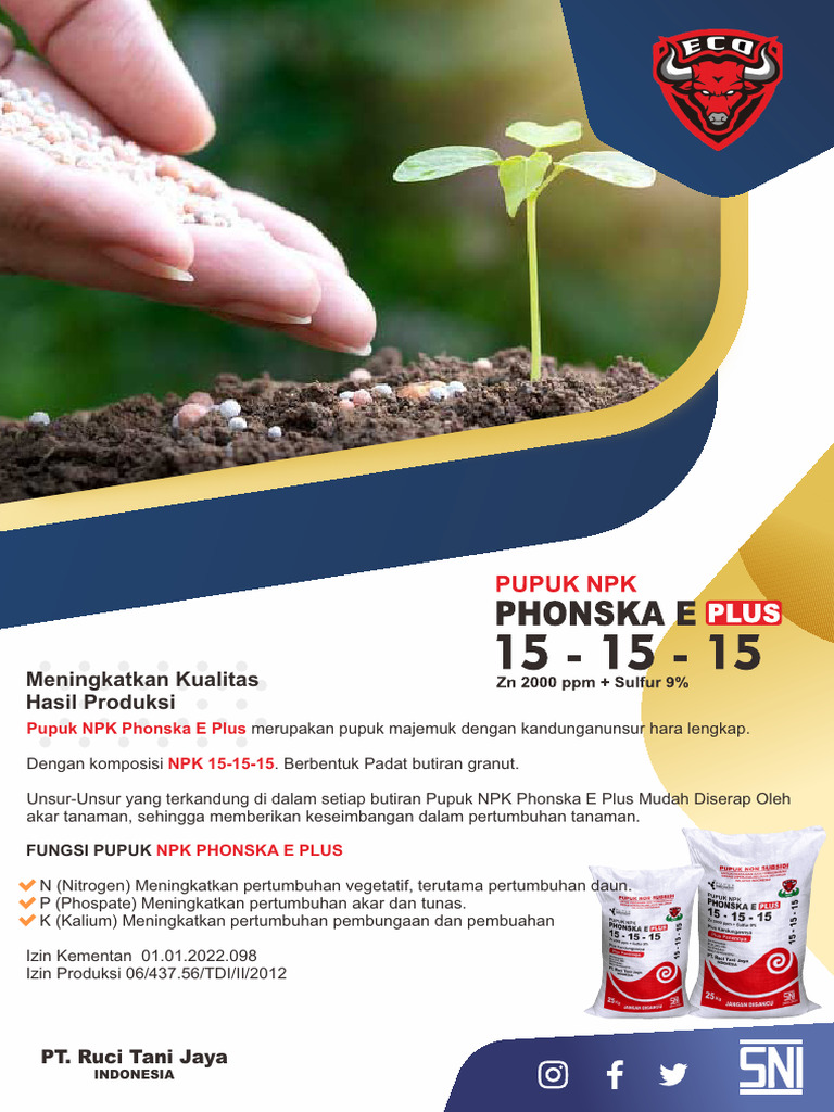 Brosur Pupuk Phoska e Plus - 220906 - 111709 | PDF