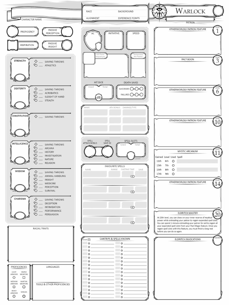 Warlock US Letter | PDF