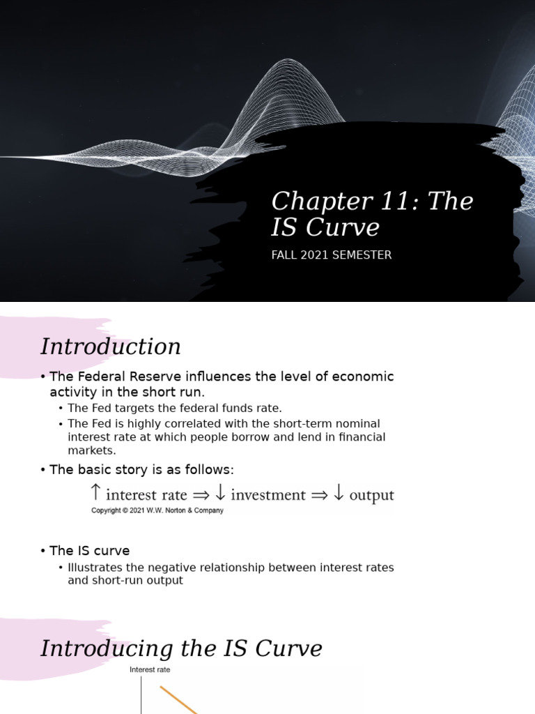 Chapter 11 The IS Curve | PDF | Consumption (Economics) | Interest