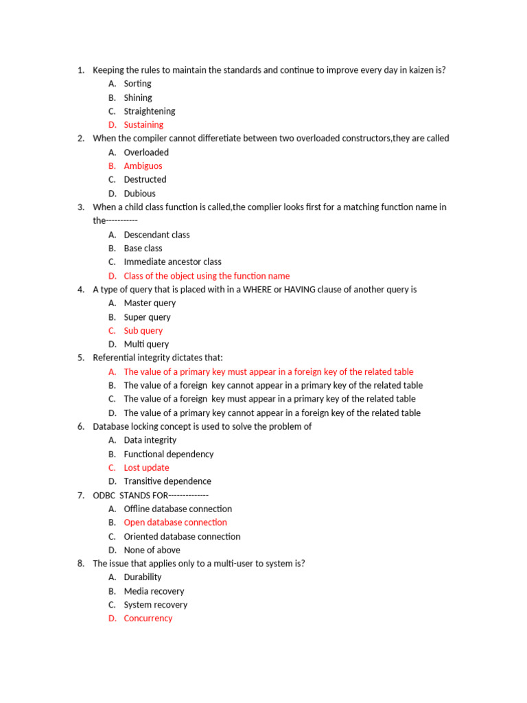 Database Administration Level IV Theory Exam 12 | PDF | Databases | Data Management