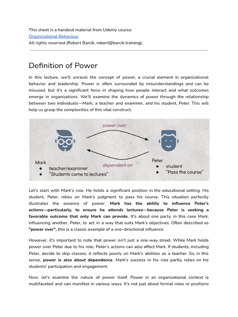 Definition+of+Power | PDF | Leadership | Motivational
