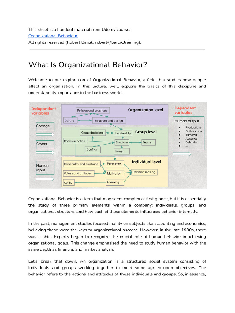 What_Is_Organizational_Behavior_ | PDF | Organizational Behavior | Behavior
