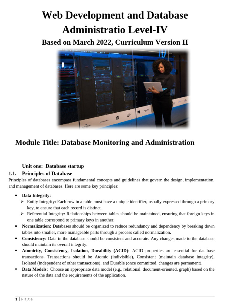 TM05 Monitor and Administer Database Hile | PDF | Database Index | Databases