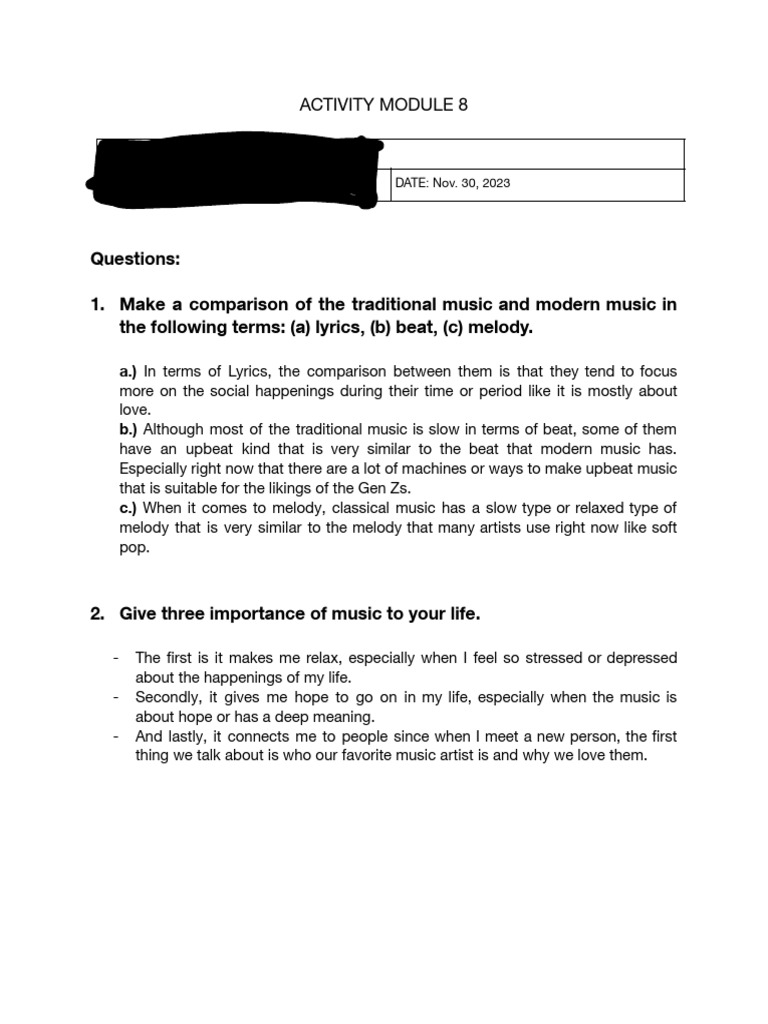 Music: Then and Now | PDF