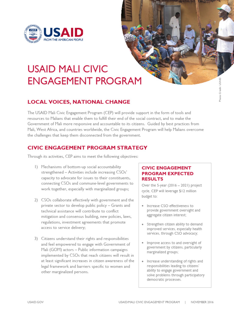 USAID Mali Civic Engagement Program | PDF | United States Agency For ...