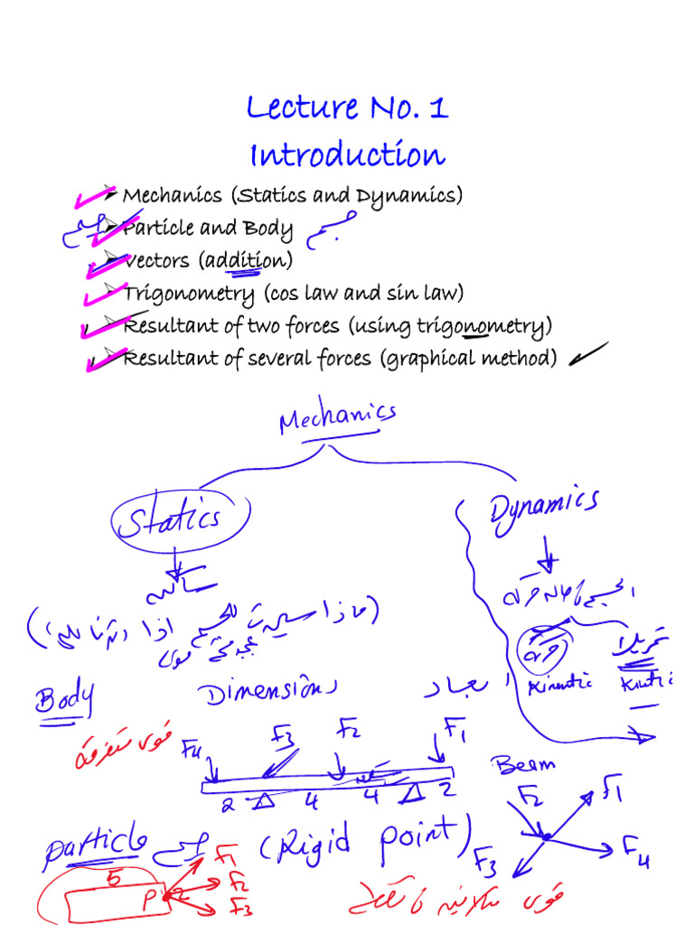 Lecture 1 Statics | PDF