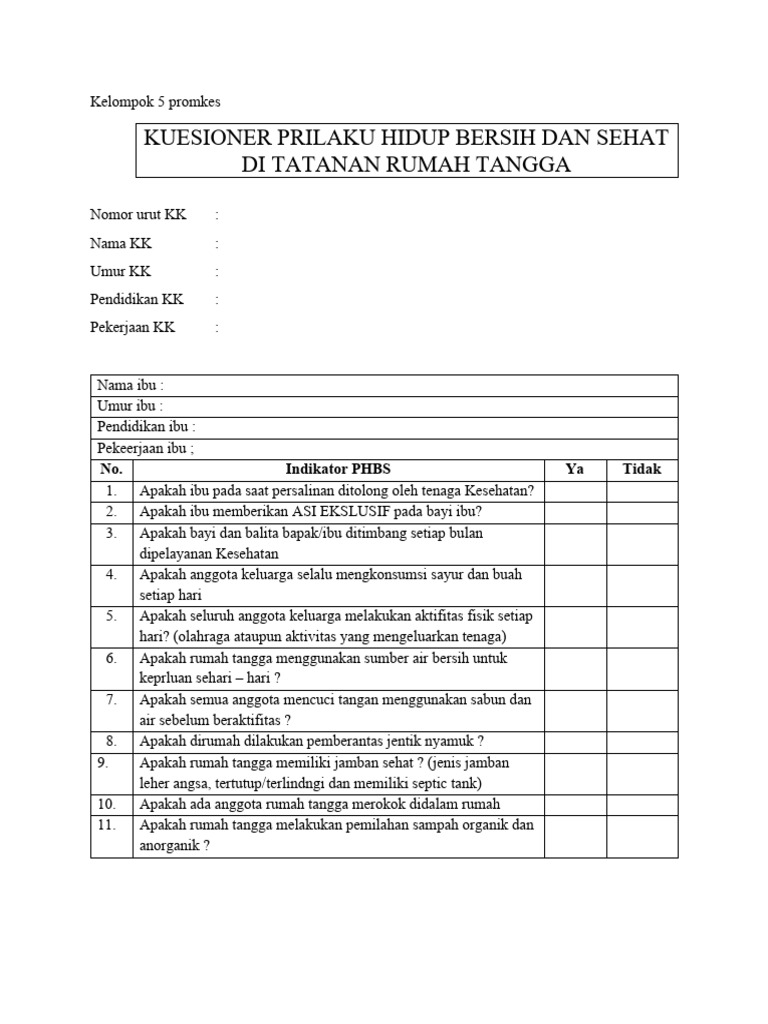 Kuesioner Promkes | PDF