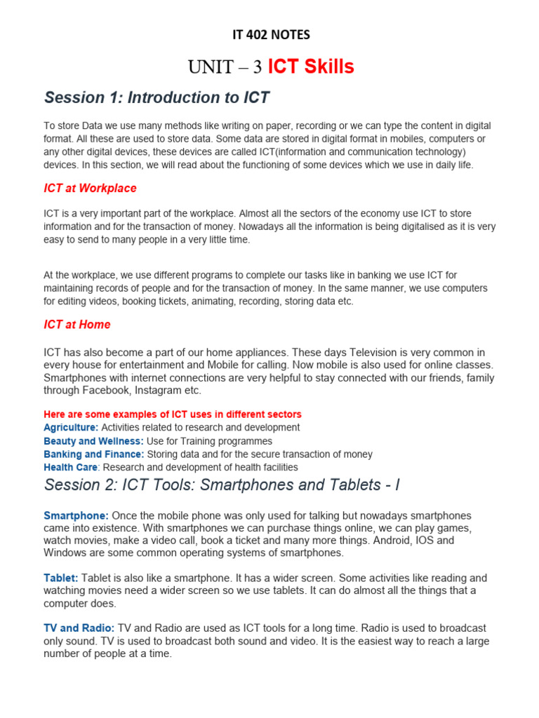 IT 402 Notes Unit Part A Unit 4,5 and Unit 1 Part B | PDF | Computer ...