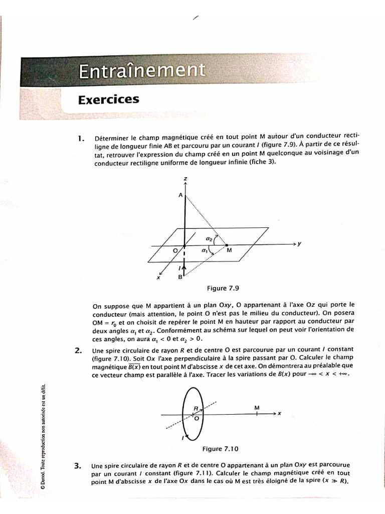 MAGNÉTOSTATIQUE-TD2 Corrigés | PDF