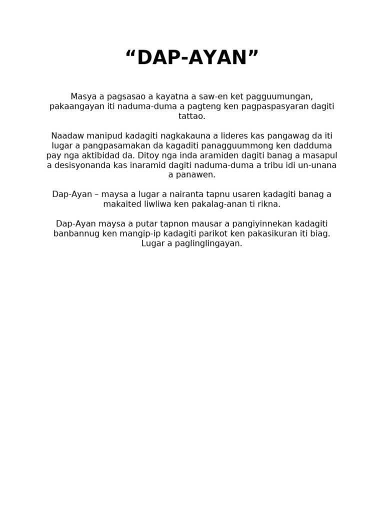 Dap Ayan | PDF