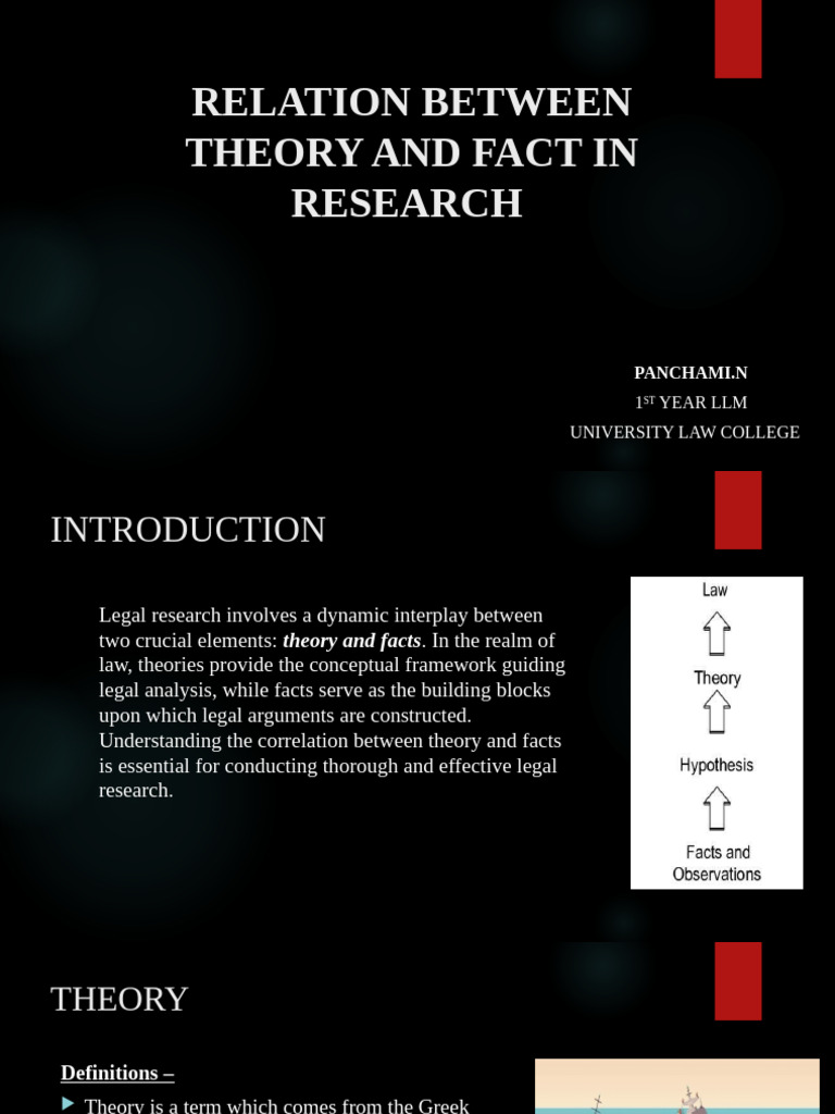 Relation Between Theory and Fact in Research | PDF | Theory | Precedent