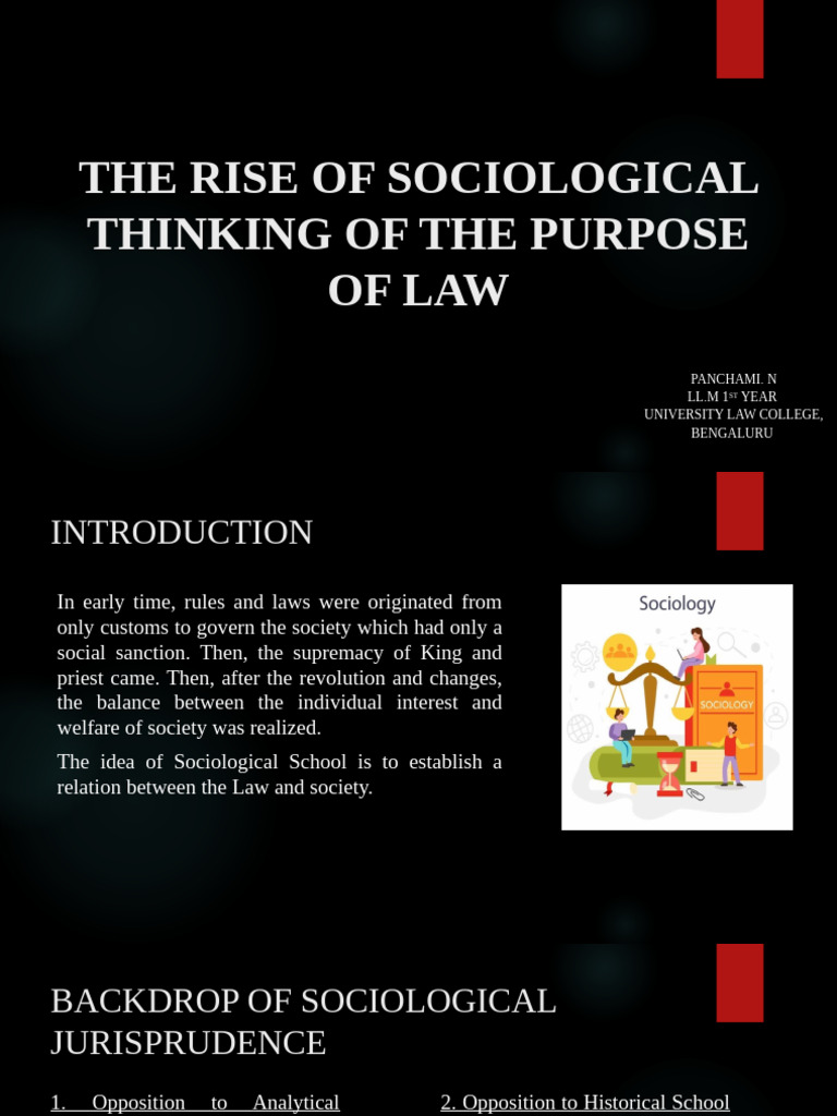 The Rise of Sociological Thinking of The Purpose of Law | PDF ...