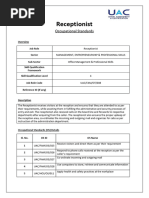 Reception Standard Operating Procedure | PDF