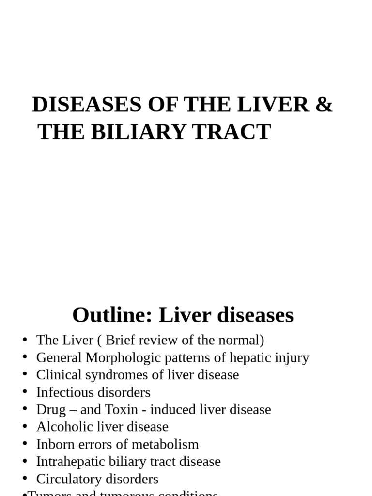 Liver and Biliary Tract Pathology 1 | PDF | Liver | Medical Specialties
