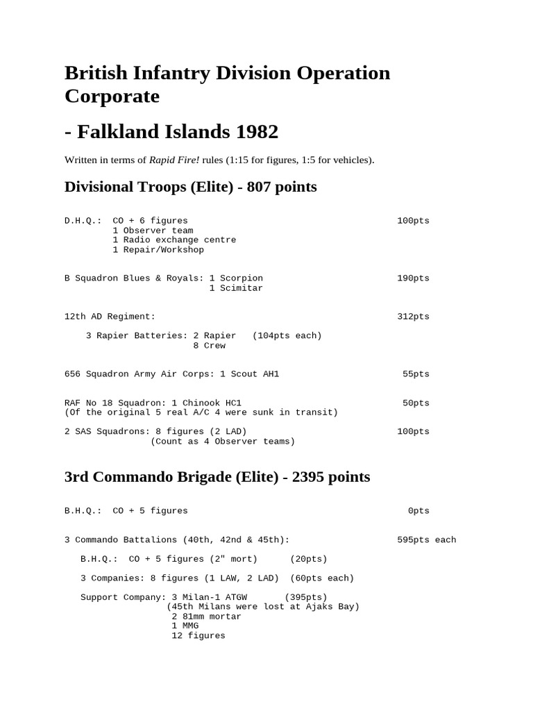 British Infantry Battalion Overview | PDF | Battalion | Company ...