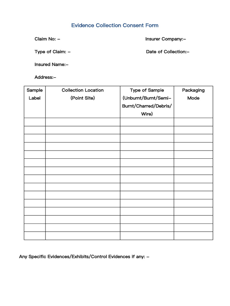 Evidence Consent Letter | PDF