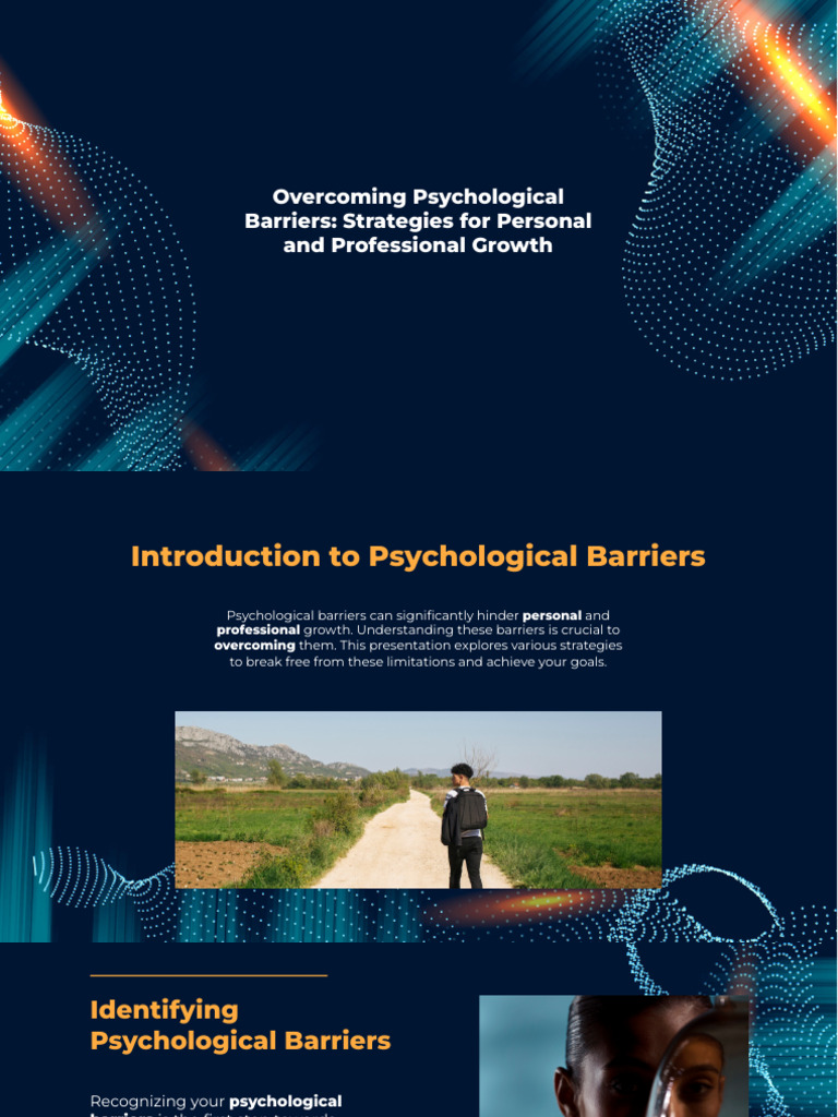 Slidesgo Overcoming Psychological Barriers Strategies For Personal and ...
