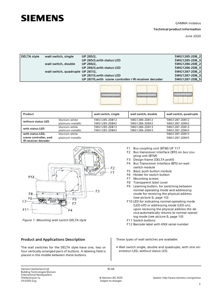 DELTA Style Wall Switches Overview | PDF | Switch | Electricity