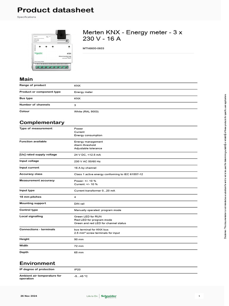 Schneider Electric - SpaceLogic-KNX - MTN6600-0603 | PDF | Electronic Engineering | Physical ...