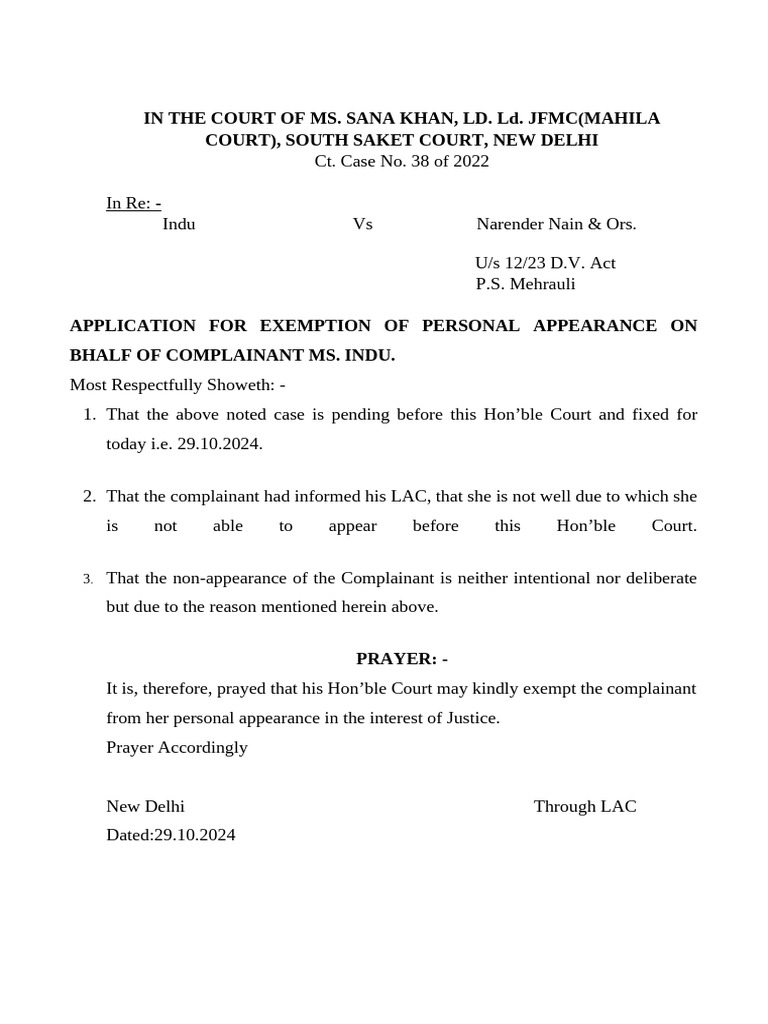 Exemption of Indu | PDF