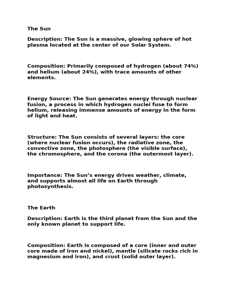 The Solar System1 | PDF | Natural Satellite | Sun