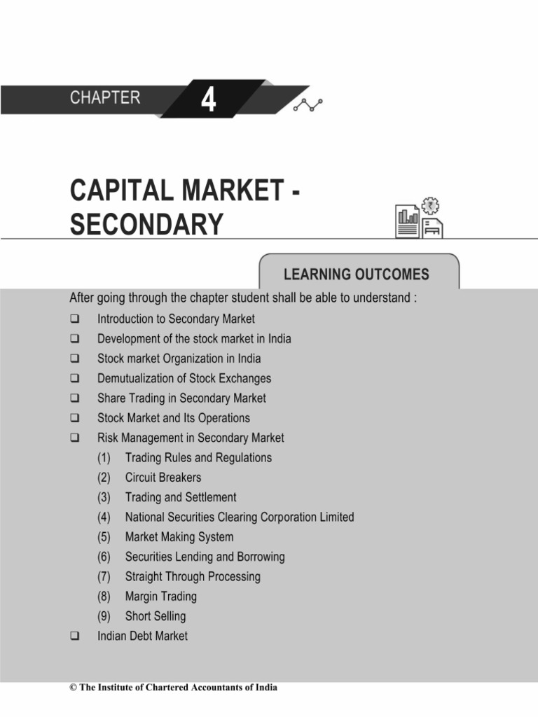 1 Secondary Capital Market Functions | PDF