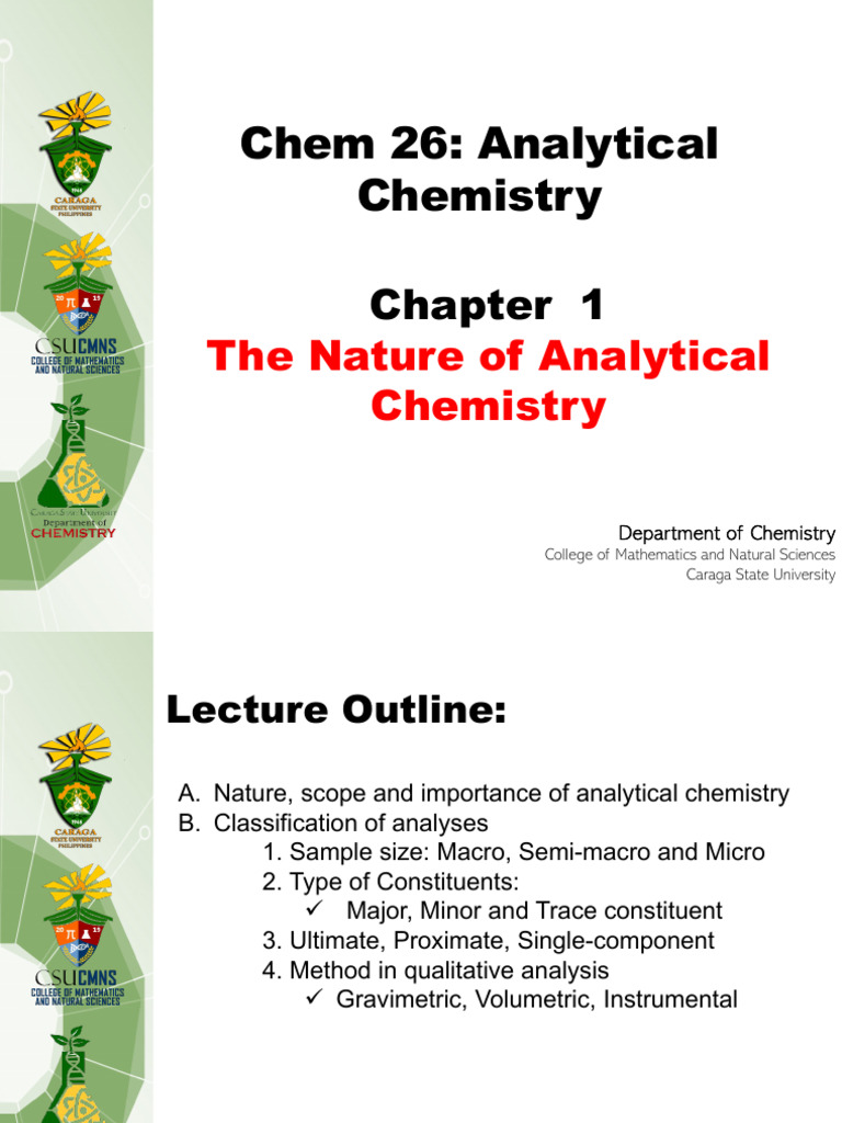 Chapter 1A_ the Nature of Analytical Chemistry | PDF | Analytical Chemistry | Applied And ...