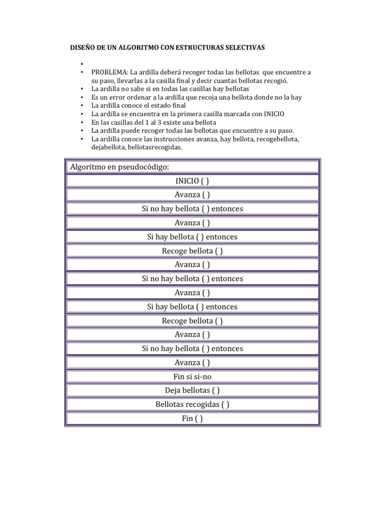 Algoritmo Selectivo en Acción | PDF