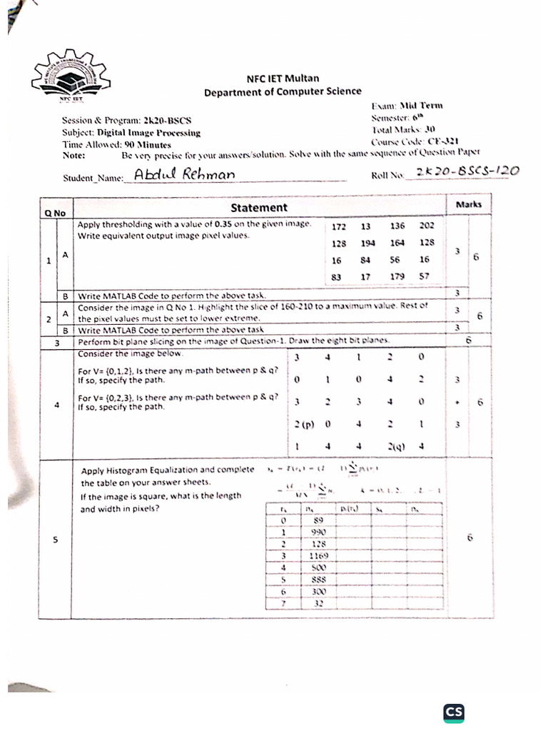 DIP Mid Term Paper | PDF