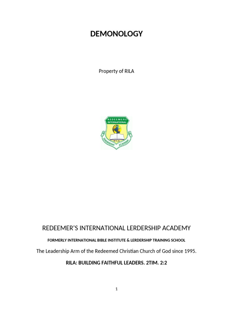DEMONOLOGY | PDF | Demons | Satan