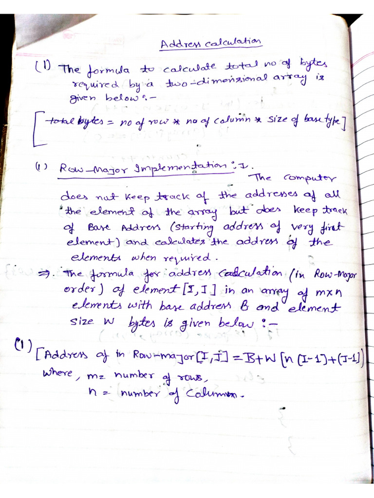 ADDRESS CALCULATION | PDF