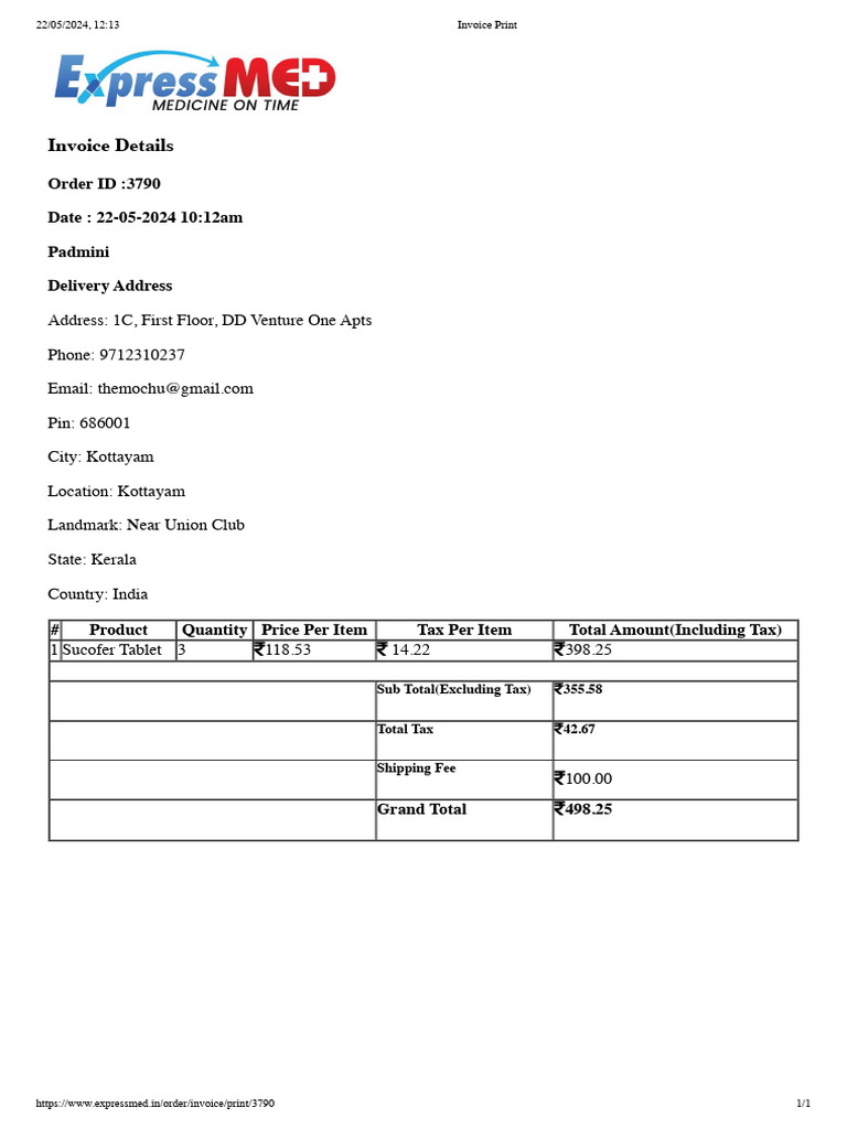 Express Med Sucofer 2nd Order | PDF