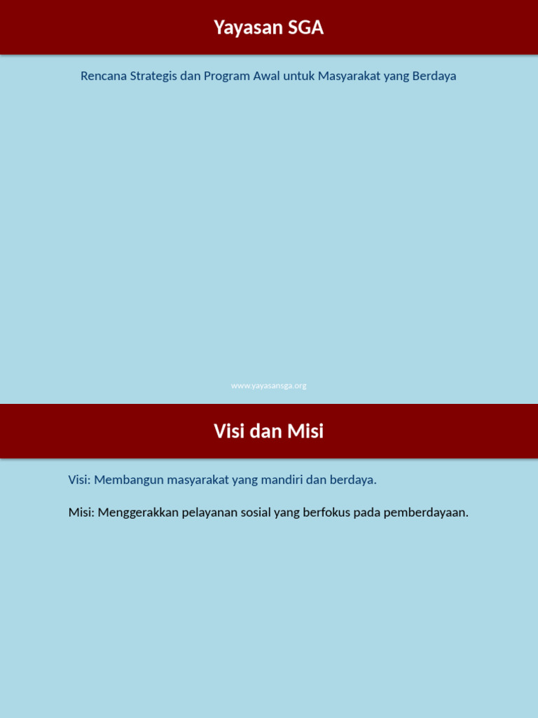 Yayasan SGA Template With Maroon Banner | PDF
