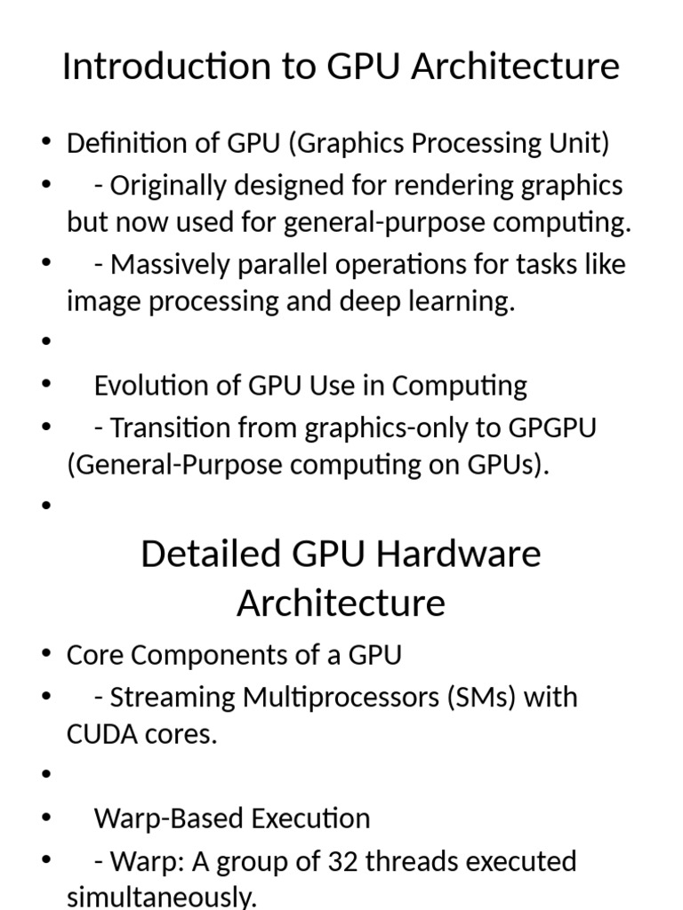 Gpuarchitectureandprogramminglecture Pdf Graphics Processing