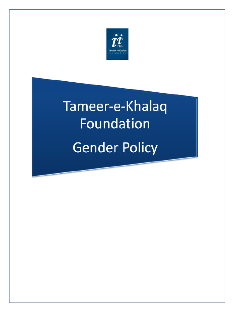 45. TKF Gender Policy | PDF | Gender | Gender Studies