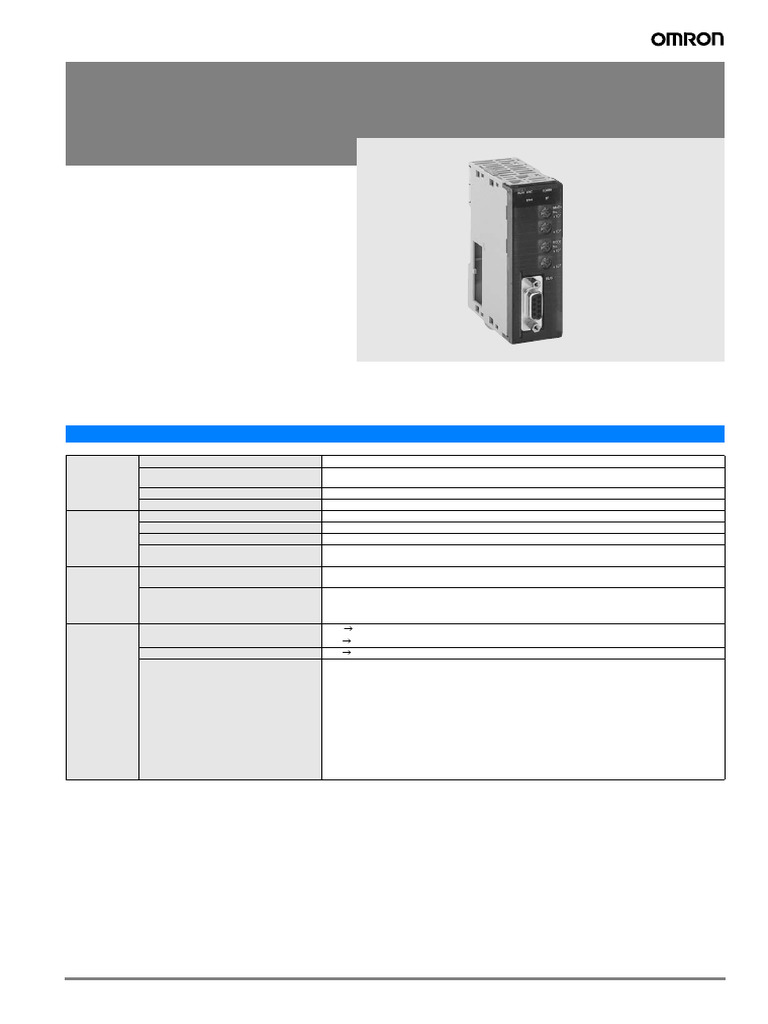 P01e cj1w-prt21 Profibus-Dp Slave Unit Datasheet en | PDF | Programmable Logic Controller ...