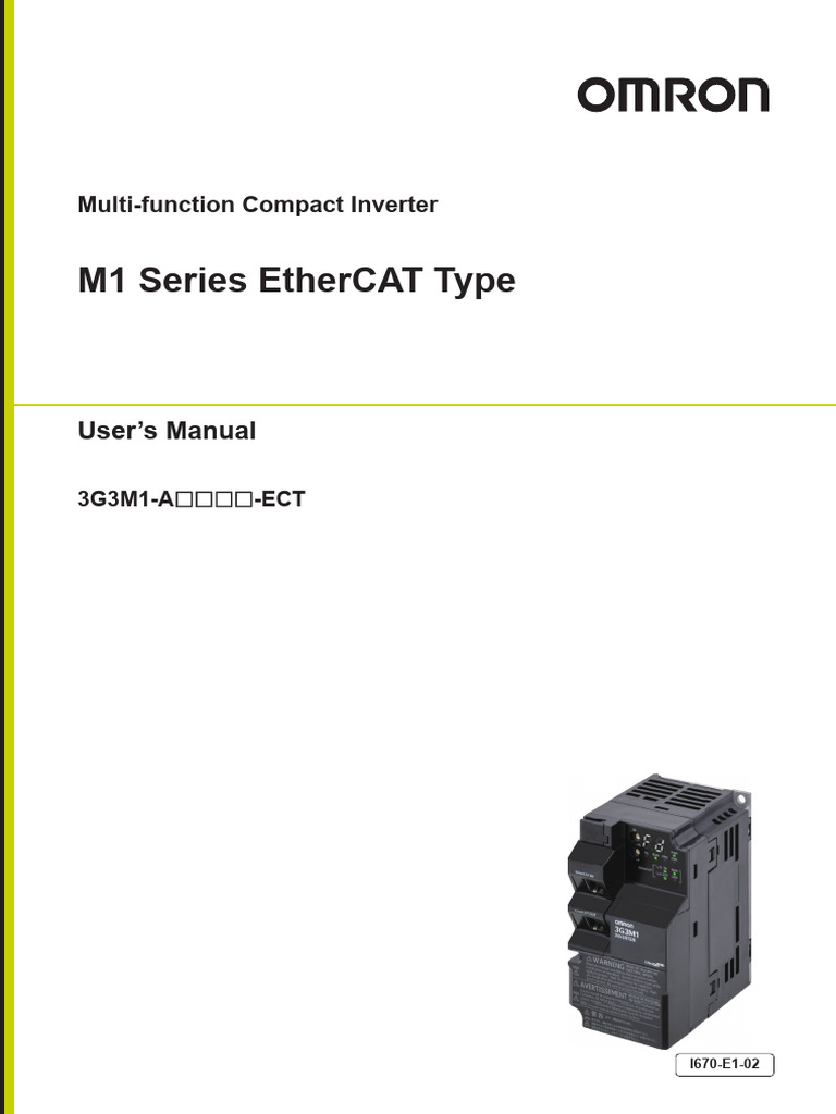 i670 m1 Series Ethercat Type Users Manual En | PDF | Computer Engineering | Electrical Engineering