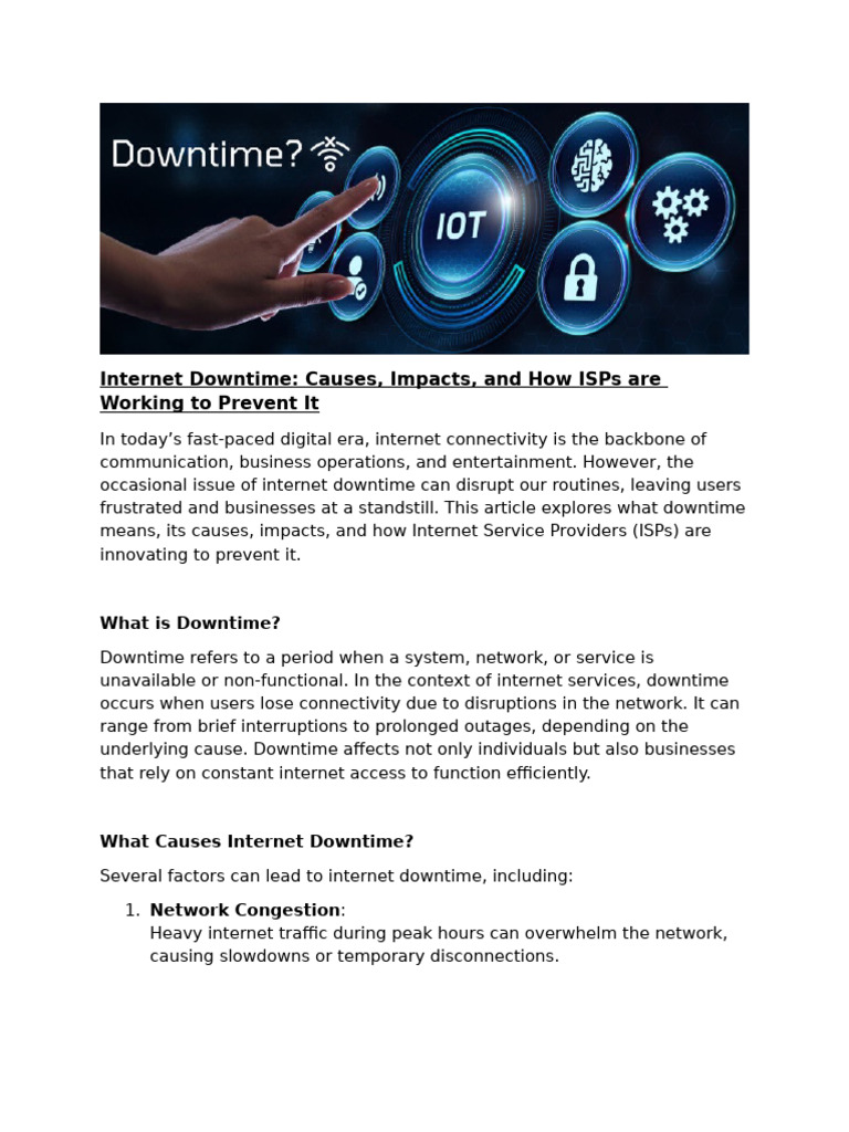 Internet Downtime | PDF | Computer Network | Internet