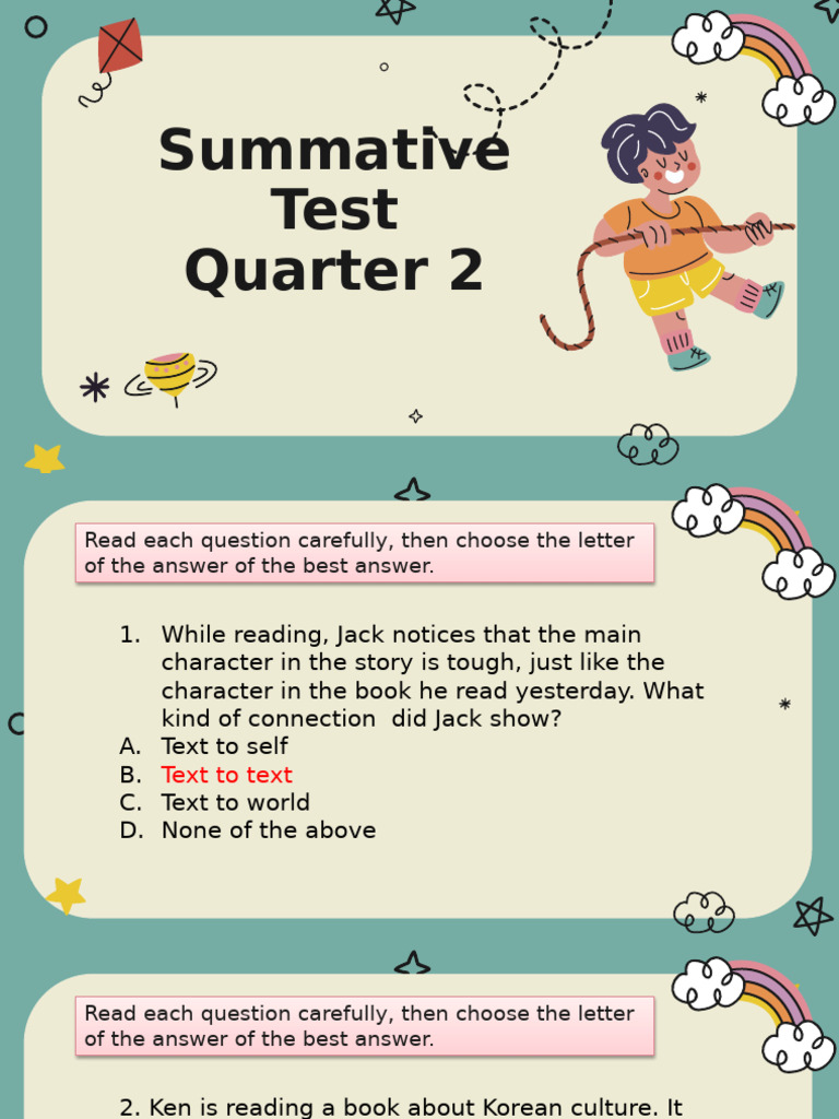 English Summative Test Q2 2024 | PDF | Poetry | Metre (Poetry)