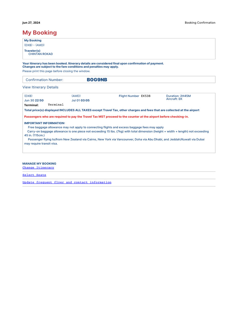 Flight Booking Confirmation | PDF | Airport | Transport