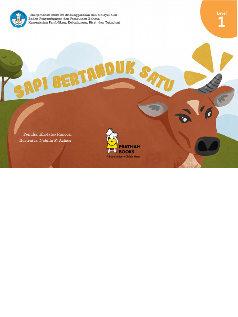 Sapi Bertanduk Satu: Cerita Anak | PDF