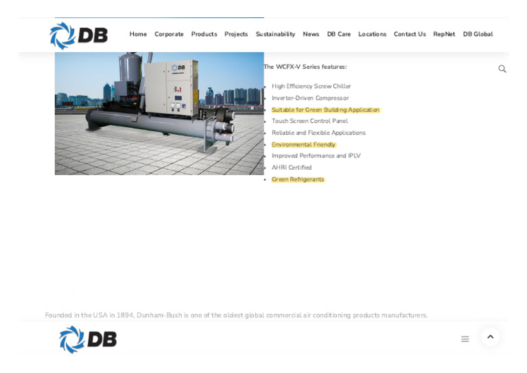 WCFX-V Series - Dunham Bush | PDF