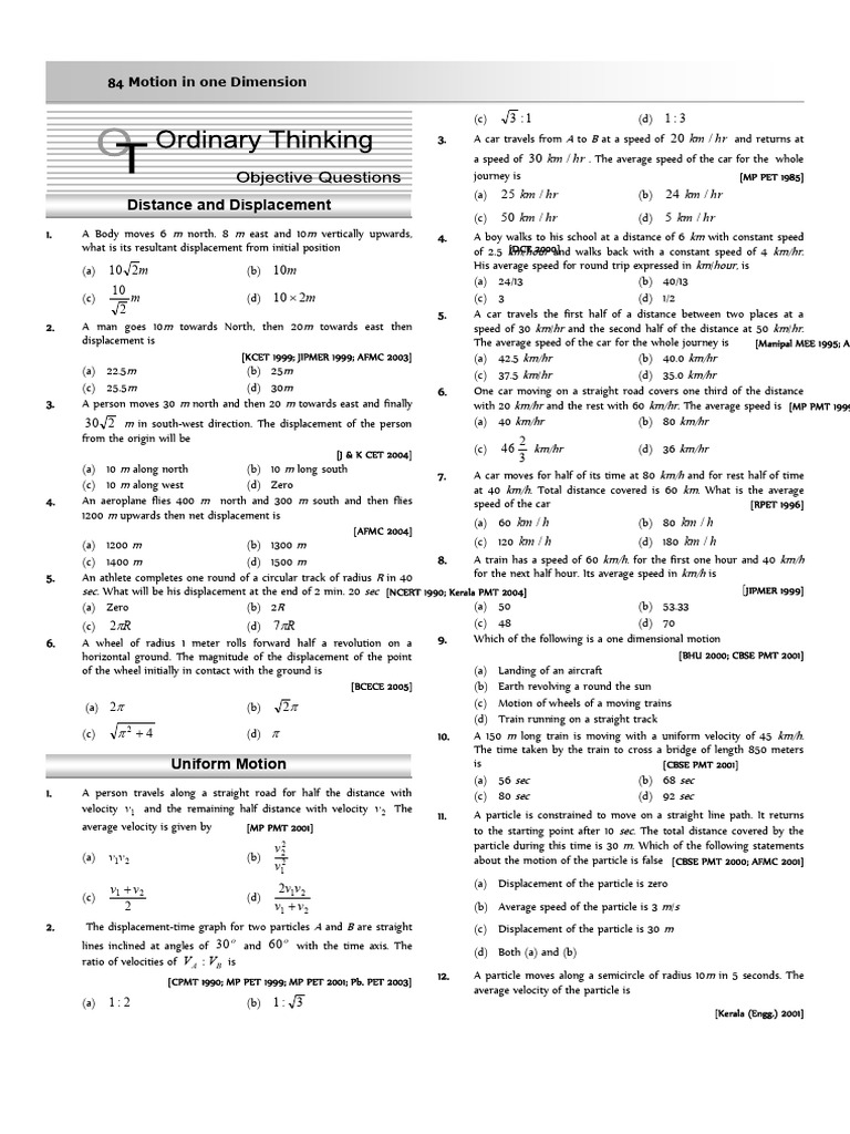 motion in 1d 1 | PDF | Acceleration | Mechanics