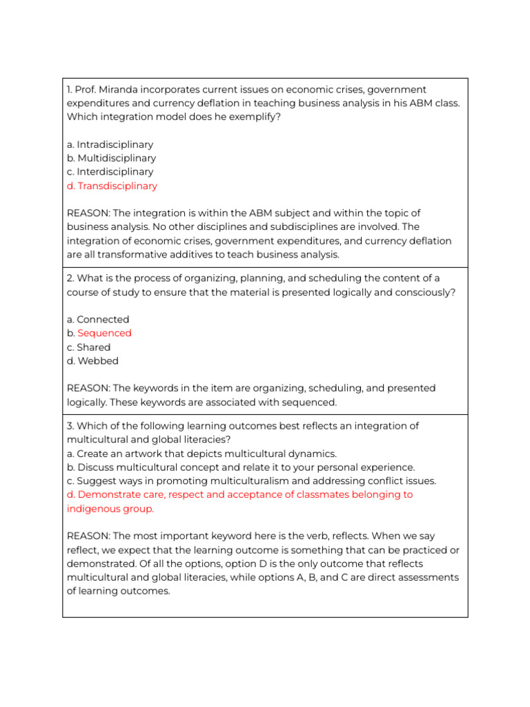 PROFED9-Midterm-Reviewer | PDF | Literacy | Interdisciplinarity