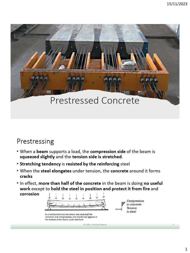 02.pre Stressed Concrete-SaG | PDF | Prestressed Concrete | Concrete