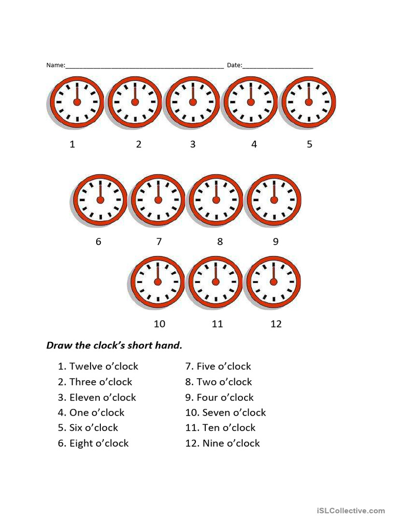 Telling The Time by The Hour | PDF