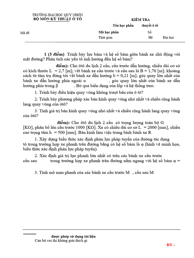 2024 - Ly Thuyet Oto K45-1-2 | PDF