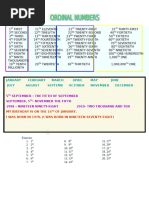 Ordinal Numbers 1-31 | PDF